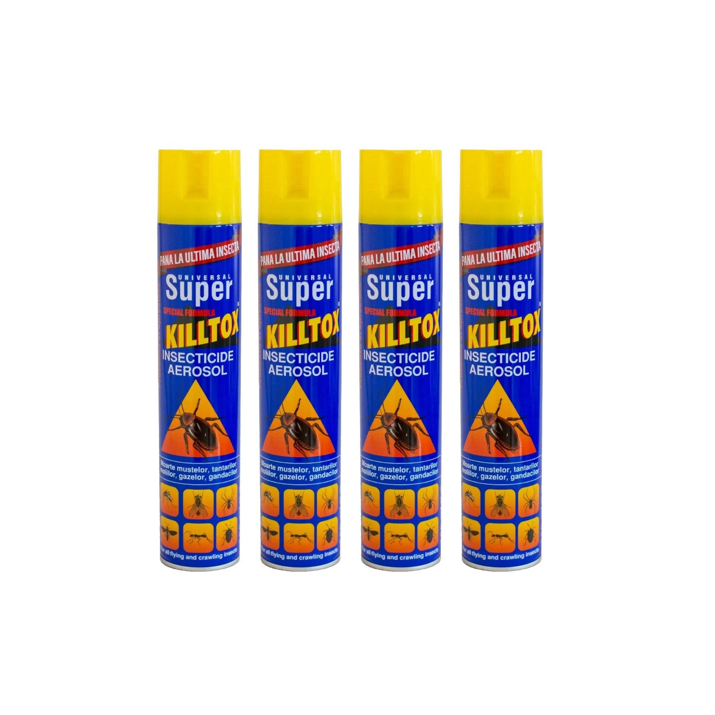 Set 4 x Killtox Insecticid Universal 500ml, efect de lunga durata, actiune rapida ...
