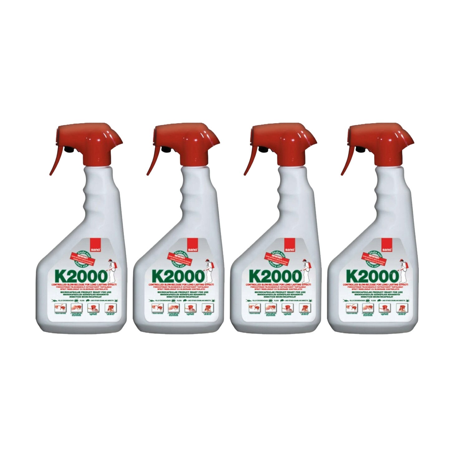 Set 4 x Sano K2000+ Solutie Gandaci 750ml, efect de lunga durata, actiune rapida, aplicabilitate ...
