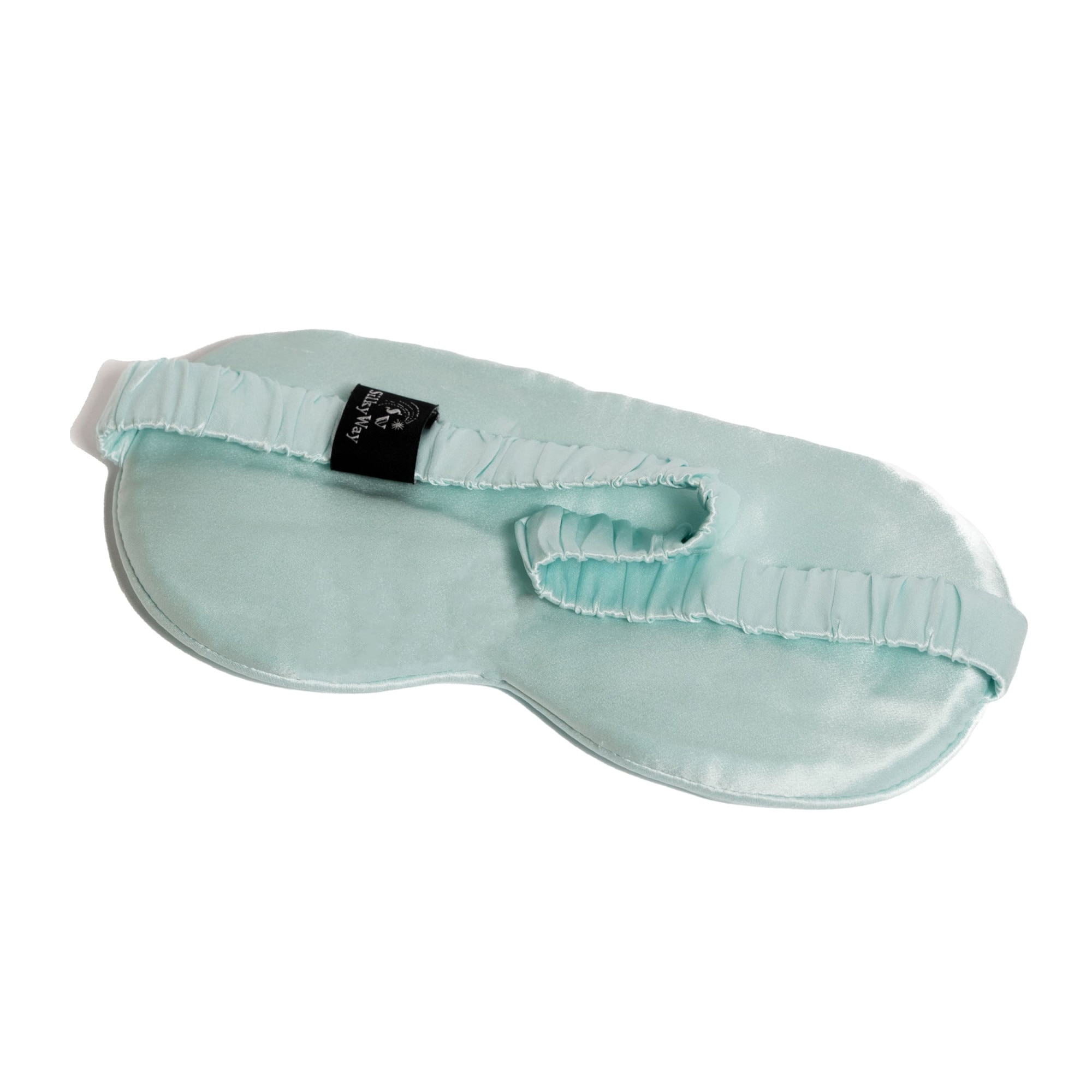 Masca de somn SilkyWay din matase naturala premium 22 momme, Baby blue ...