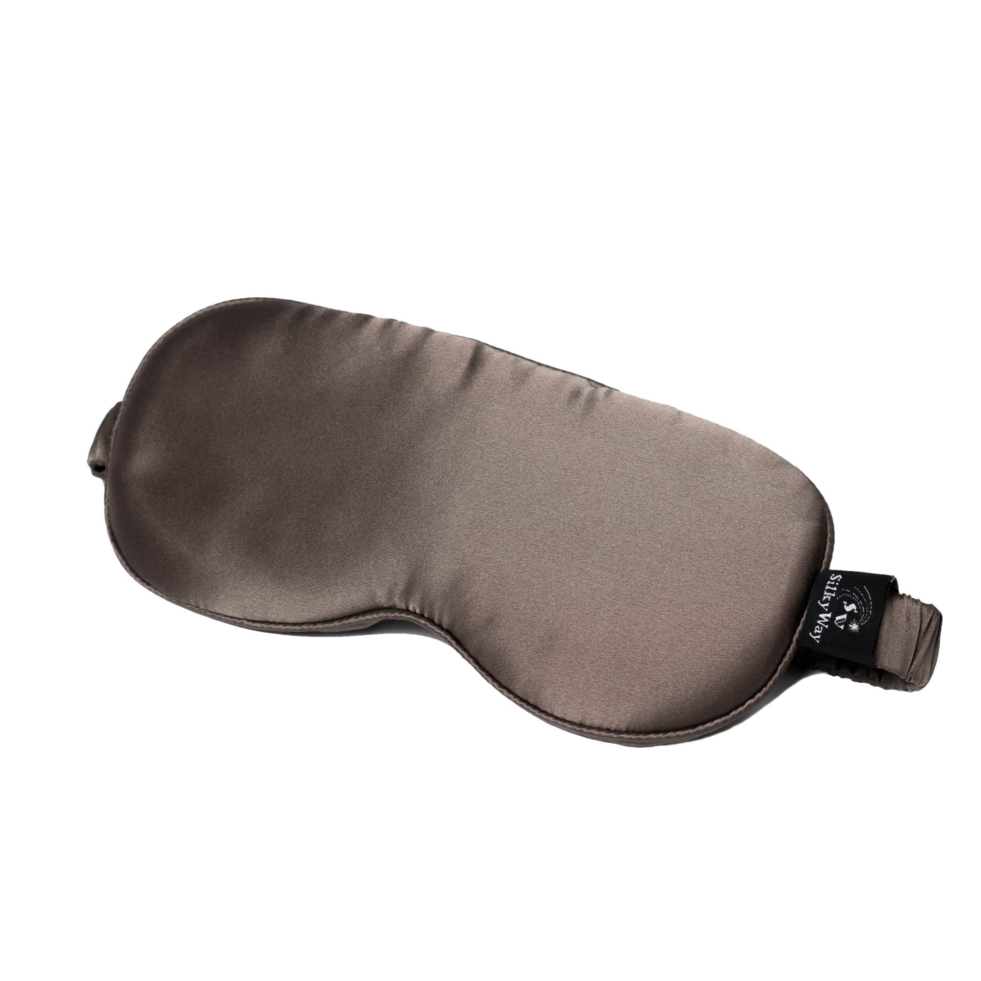 Masca de somn SilkyWay din matase naturala premium 22 momme, Iron grey ...