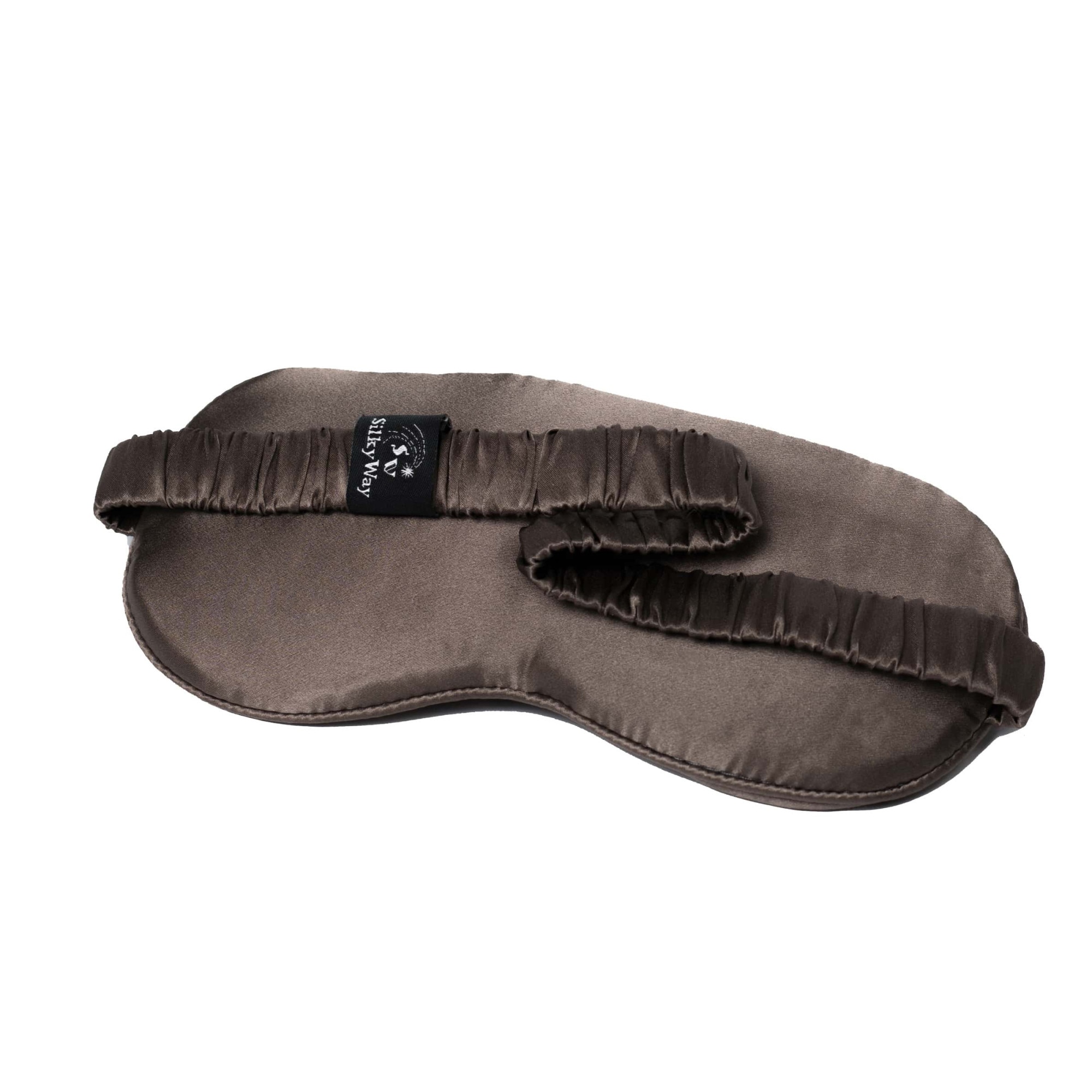 Masca de somn SilkyWay din matase naturala premium 22 momme, Iron grey ...