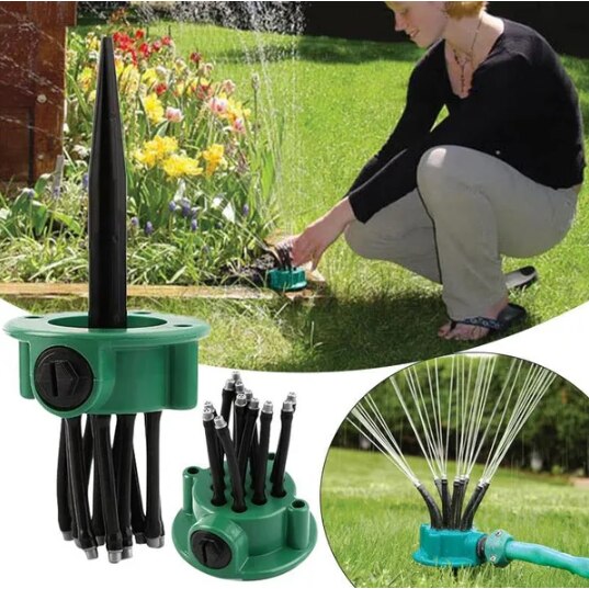 Aspersor sprinkler 360 de grade, Shop Like A Pro®, cu 12 furtunuri ...