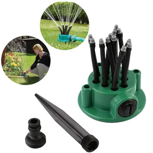 Aspersor sprinkler 360 de grade, Shop Like A Pro®, cu 12 furtunuri ...