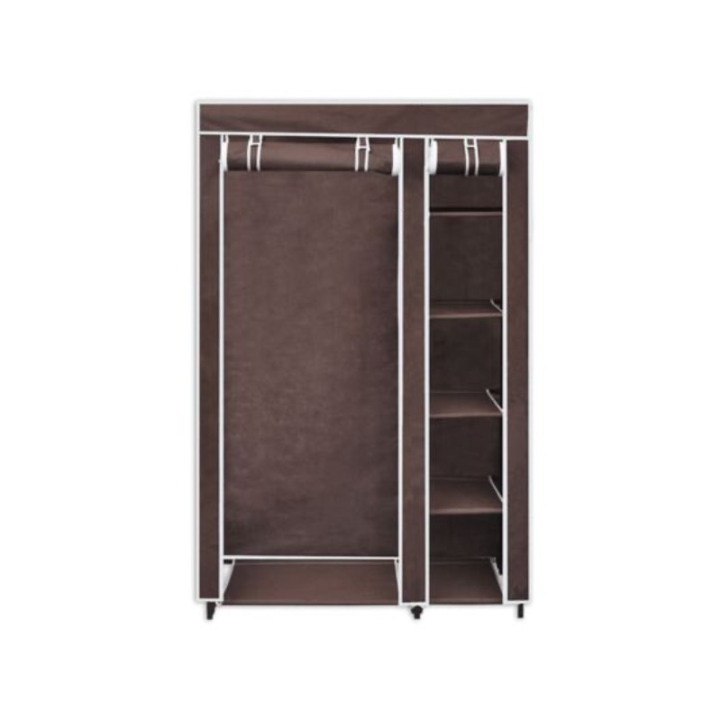 Dulap textil pliabil pentru imbracaminte cu suport metalic 105/45/175CM ...