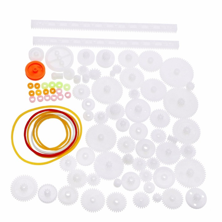 Set roti dintate si curele robotica, 75 piese - eMAG.ro