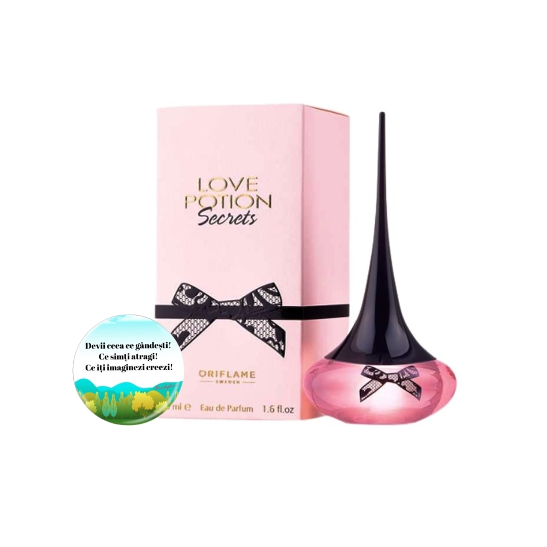 Set complet pentru Ea, Apa de parfum Love Potion Secrets 50 ml, insotit ...