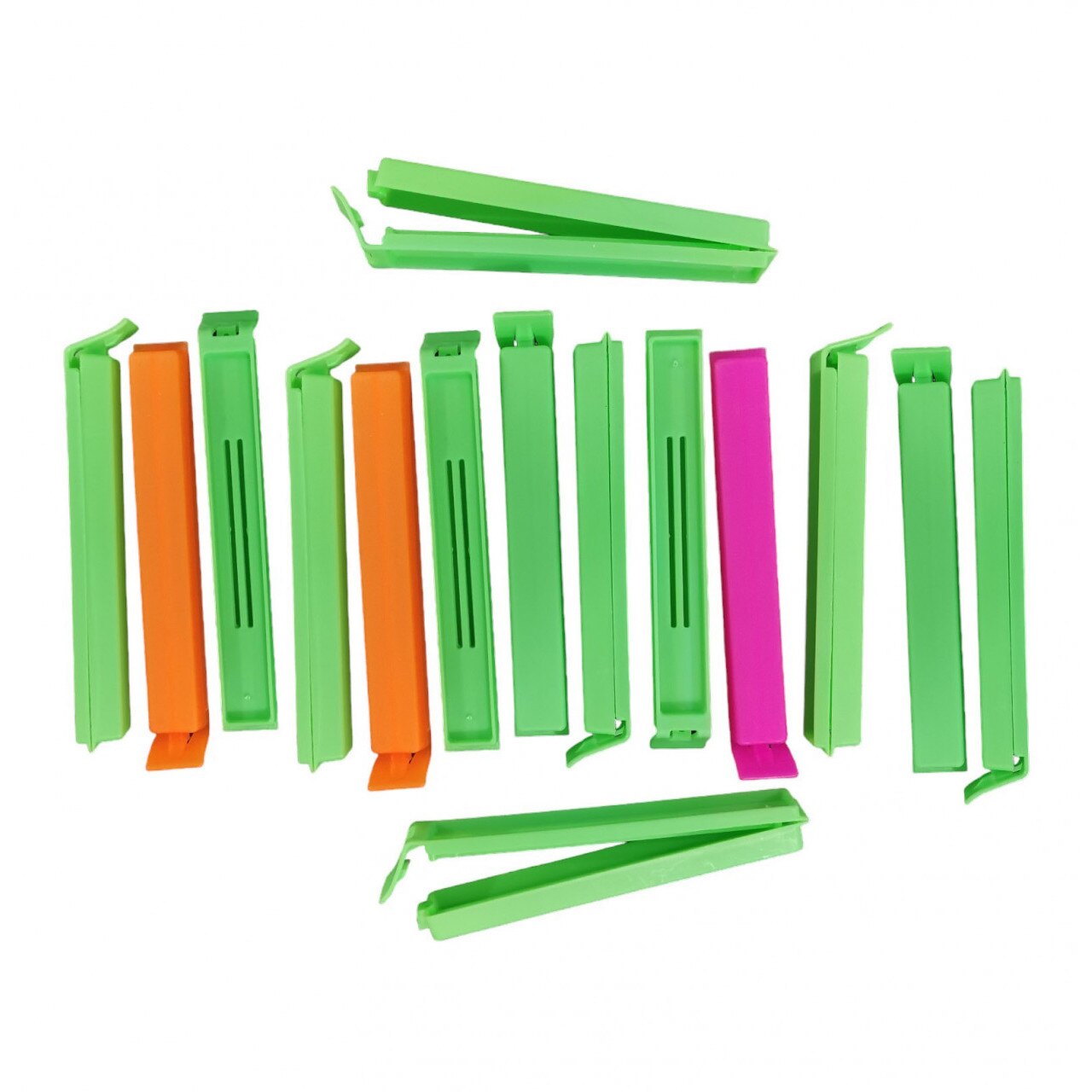 Set 15 Bucati, Cleme pentru sigilat pungi, reutilizabile, 11x1.5cm ...