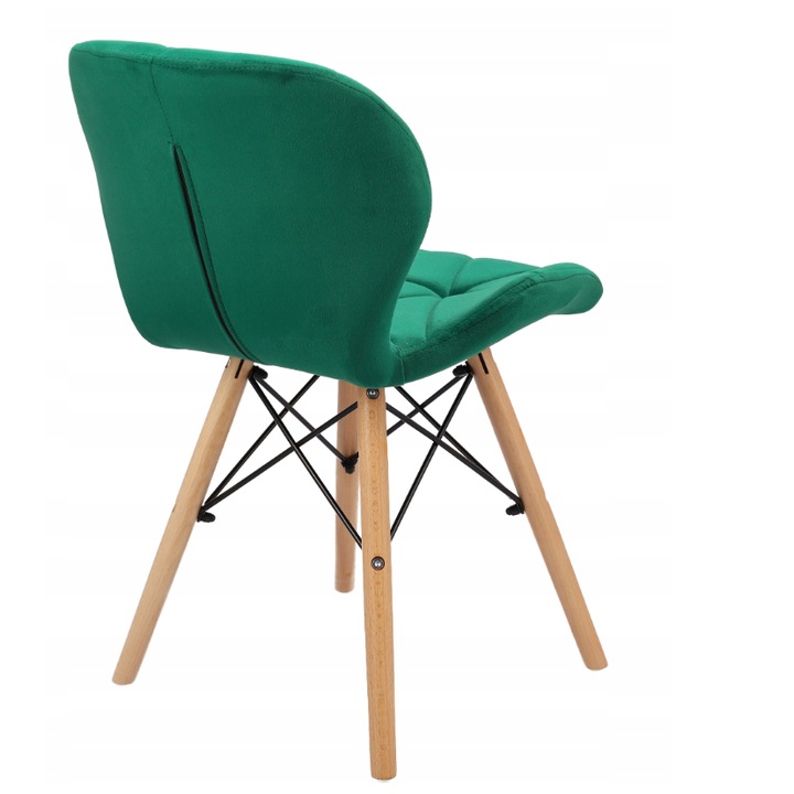 Scaun Scandinav, Verde, Catifea - eMAG.ro