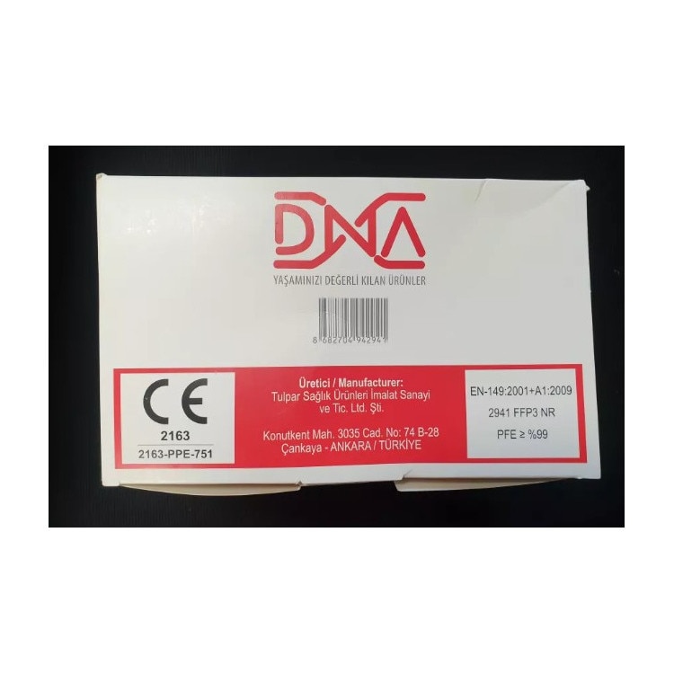 Masca respiratorie fara supapa FFP3 2941 model DNA - 10 buc/cutie - eMAG.ro