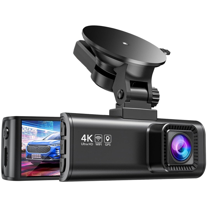 Camera auto de bord fata-spate REDTIGER F7NP 4K+FHD, WiFi, Night Vision ...