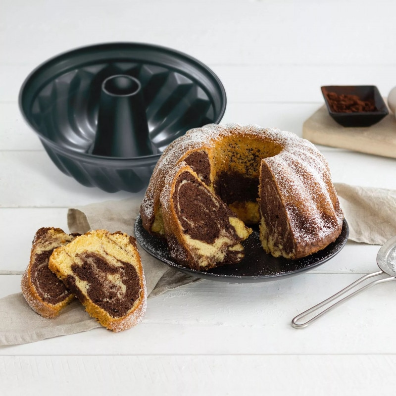 Forma de copt Zenker 6527 pentru cozonac si chec, Rotunda, 25 cm ...