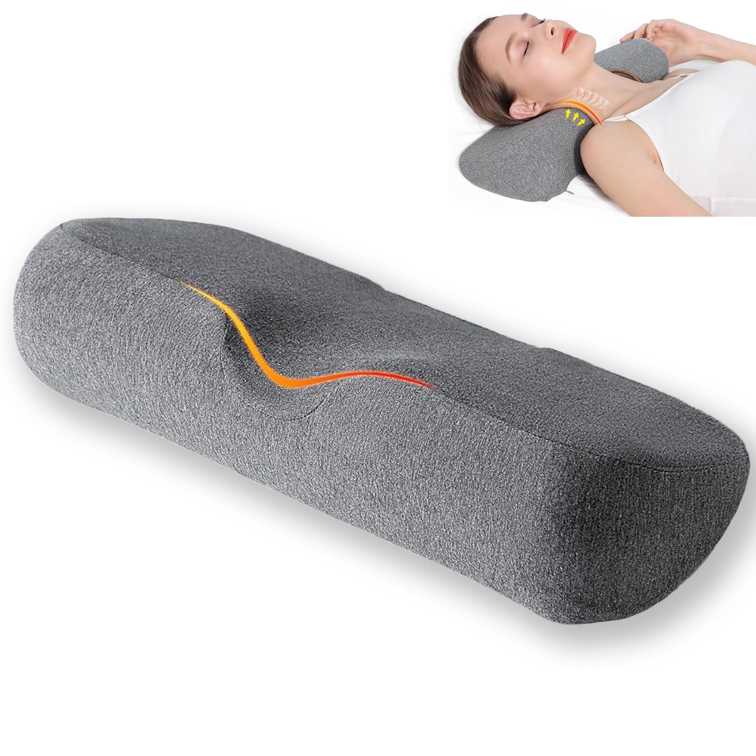 Perna Ortopedica Pentru Dormit, BYONDSELF®, 2 In 1, Suport Pentru Gat ...