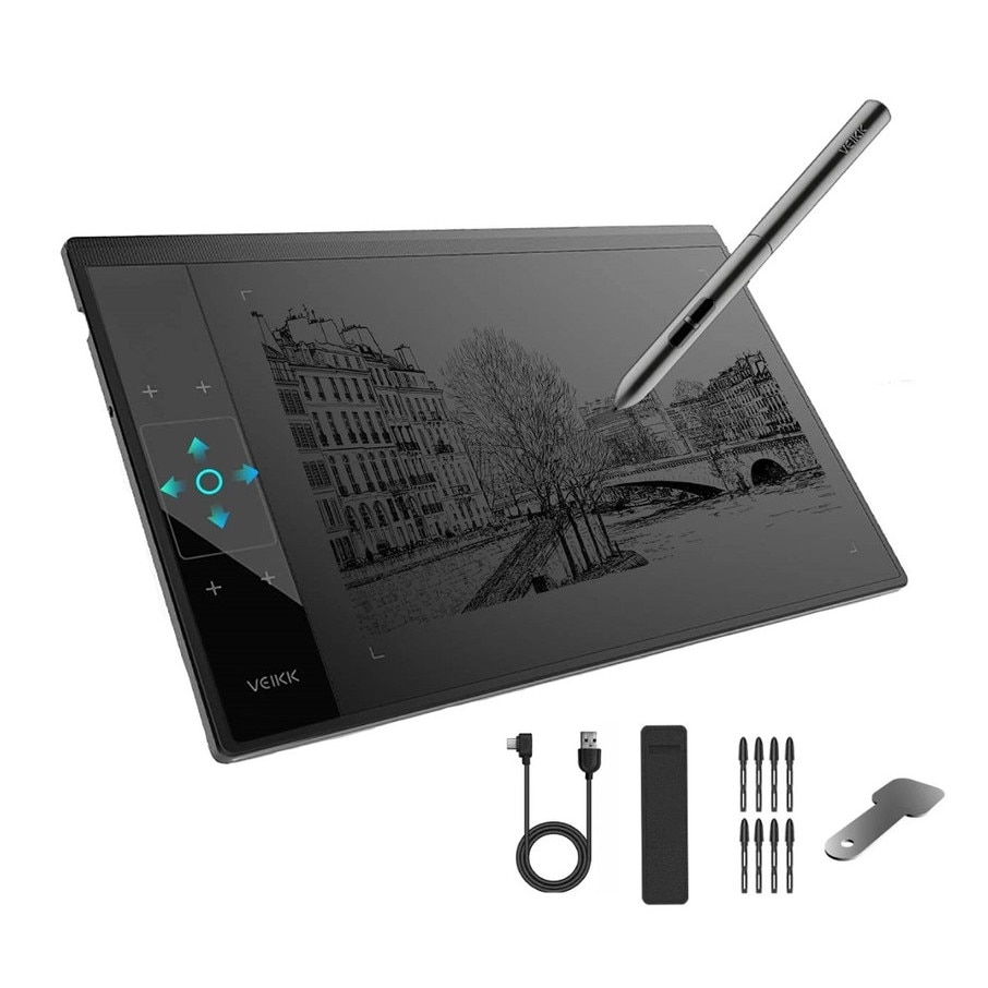 Tableta grafica digitala WALALLA, 10x6 inch, 8192 niveluri presiune ...