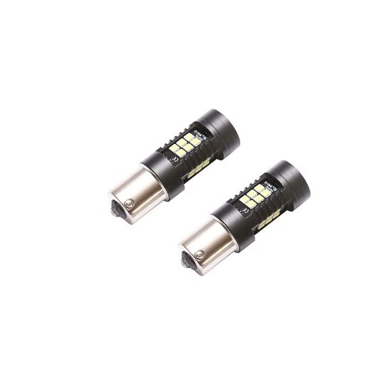 Set 2X Becuri Led Auto, Soclu T10, Cu Lupa, 21 Led-uri 12V, 25W ...