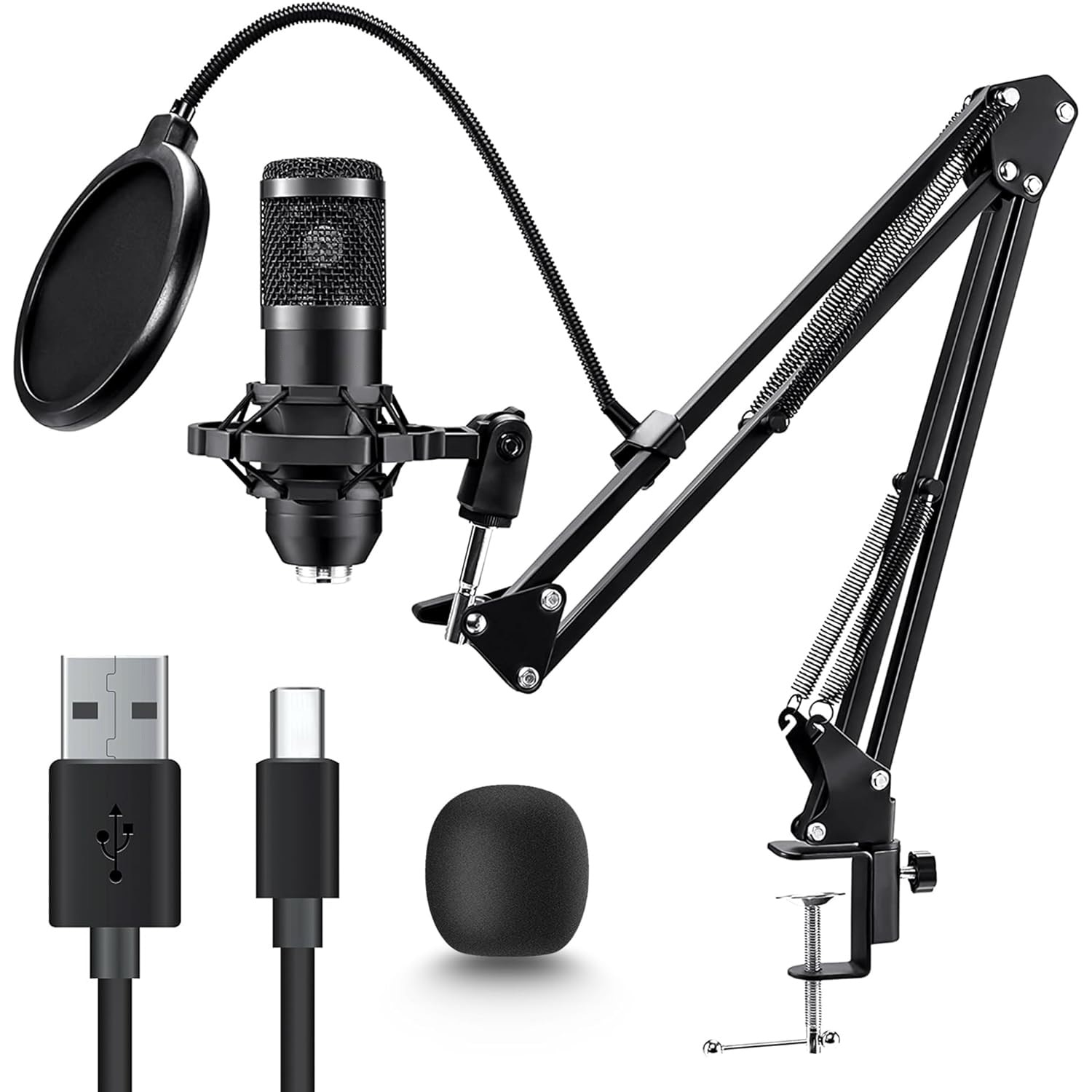Microfon PC OVERTANG, Profesional, Cardioid, 192kHz/24Bit, Plug and ...