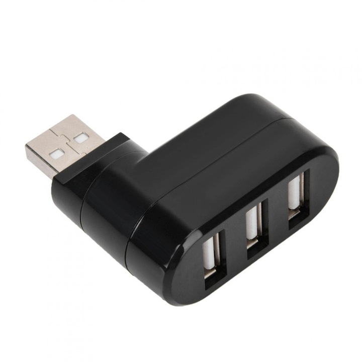 Hub USB extern 3 in 1, JENUOS®, USB 3.0, Rotativ 180 grade, Adaptor cu ...