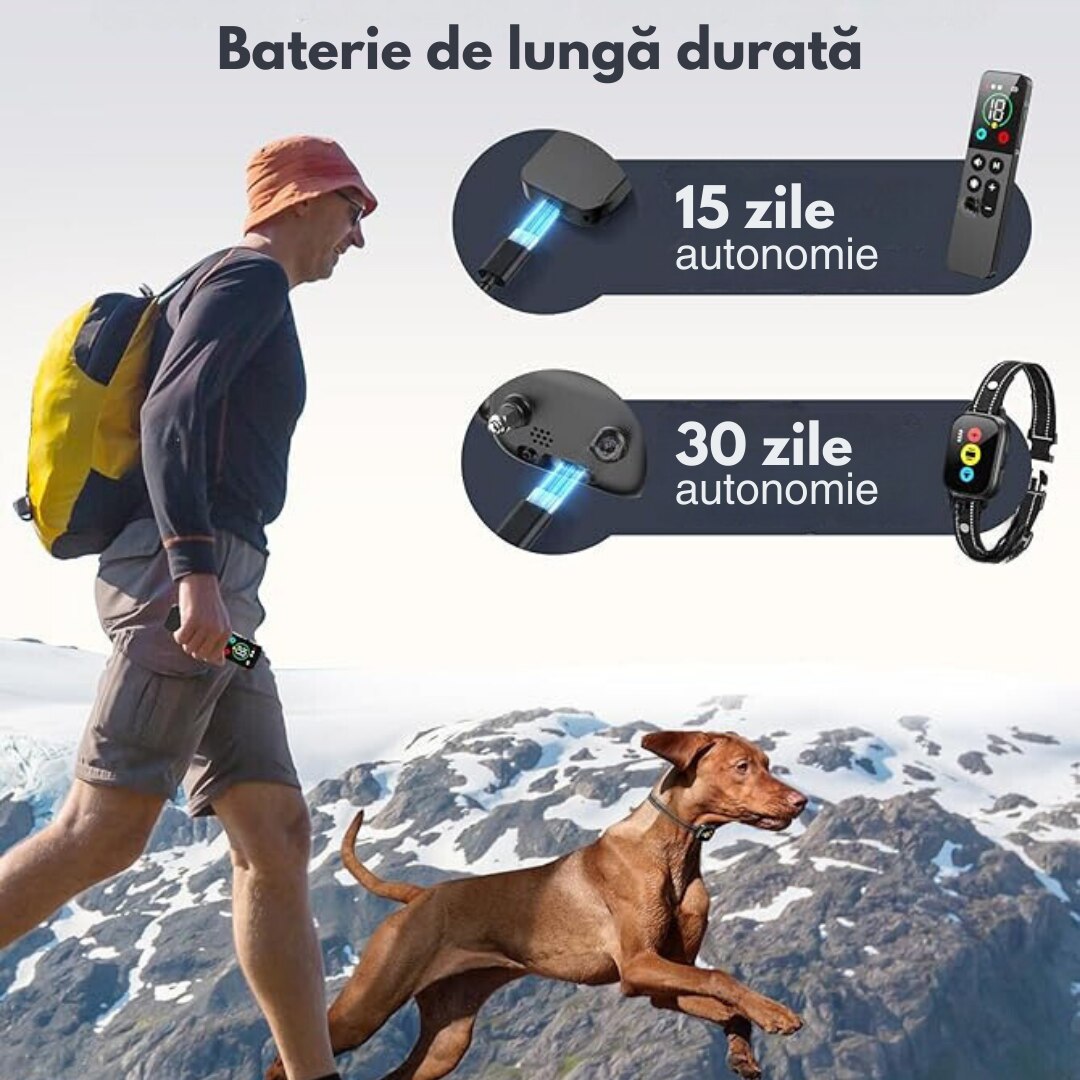 Zgarda electrica pentru dresaj caini, Vibratii, Avertizare sonora ...