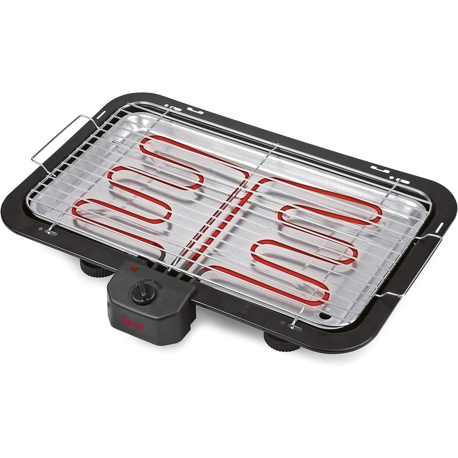 Gratar Girmi BQ2100 cu suport, 2200 W, plita mare 51 x 30 cm, element ...