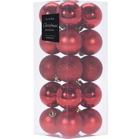 Set globulete de Craciun, 20 buc, Ø 4 cm - eMAG.ro