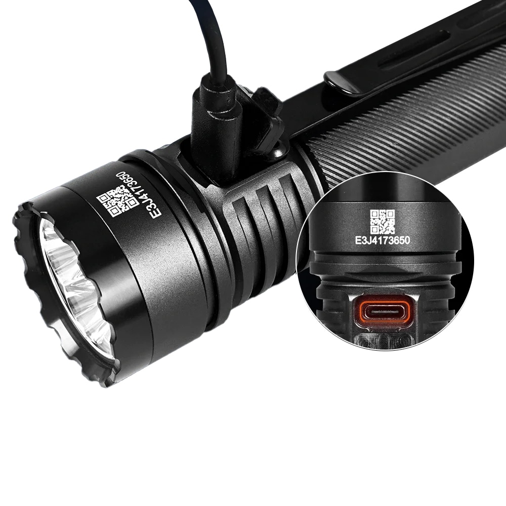 Lanterna profesionala reincarcabila Acebeam E75, 3000 lumeni, 210 metri ...