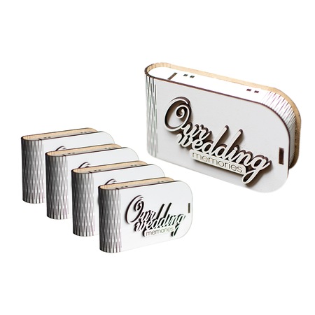 Pachet 5 cutii stick USB personalizate standard, din lemn pentru ...