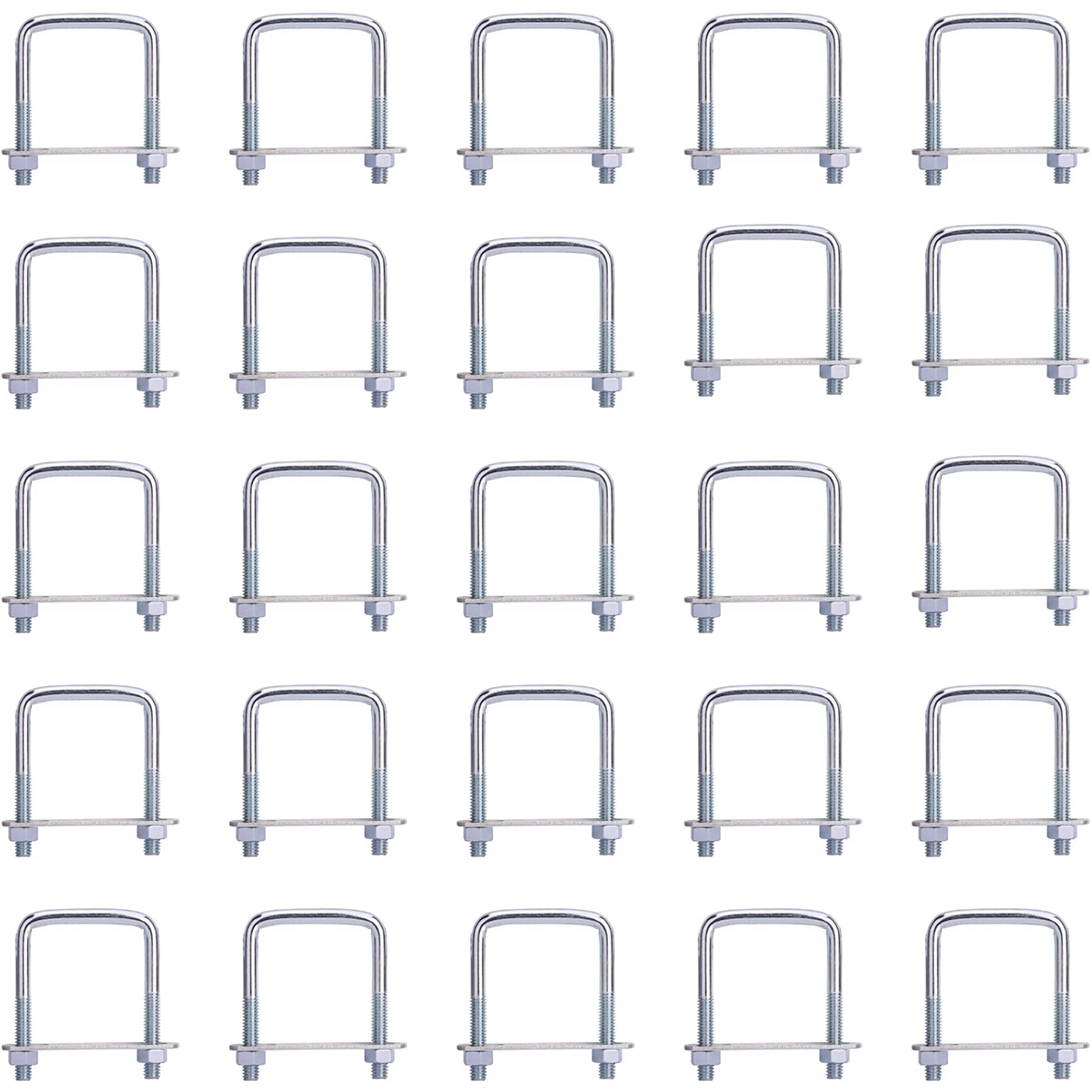 Set 25 bride prindere plasa bordurata, zincate cu placuta si piulite ...