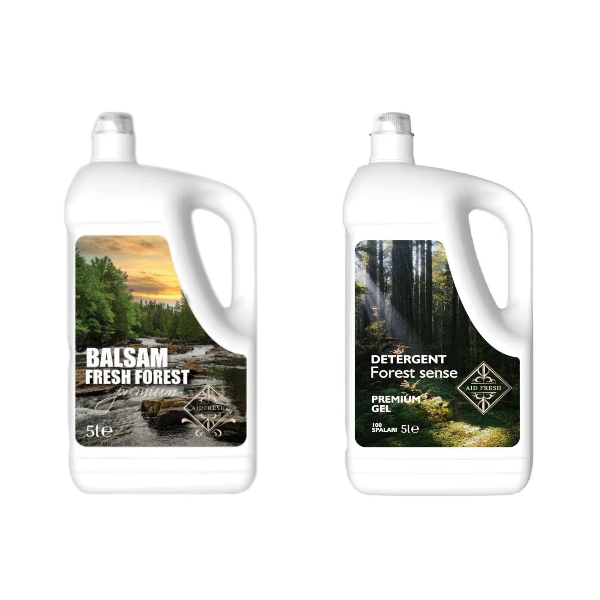 Pachet x2 Detergent Lichid Forest Sense, 100 Spalari, 5L + Balsam ...