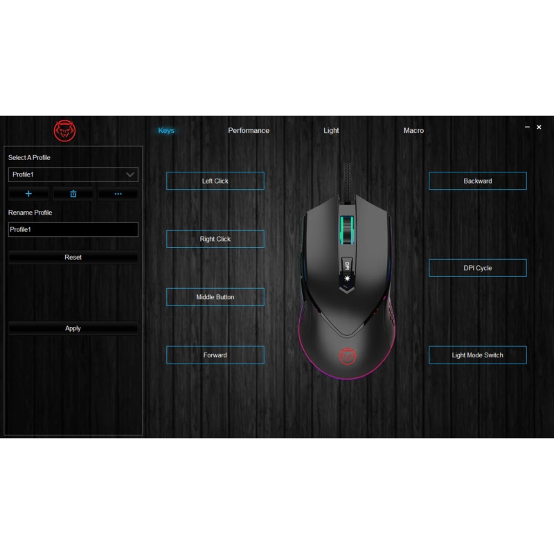 Mouse cu fir, QWare Gaming Milford, 10 000 DPI, RGB-LED, Programabil ...