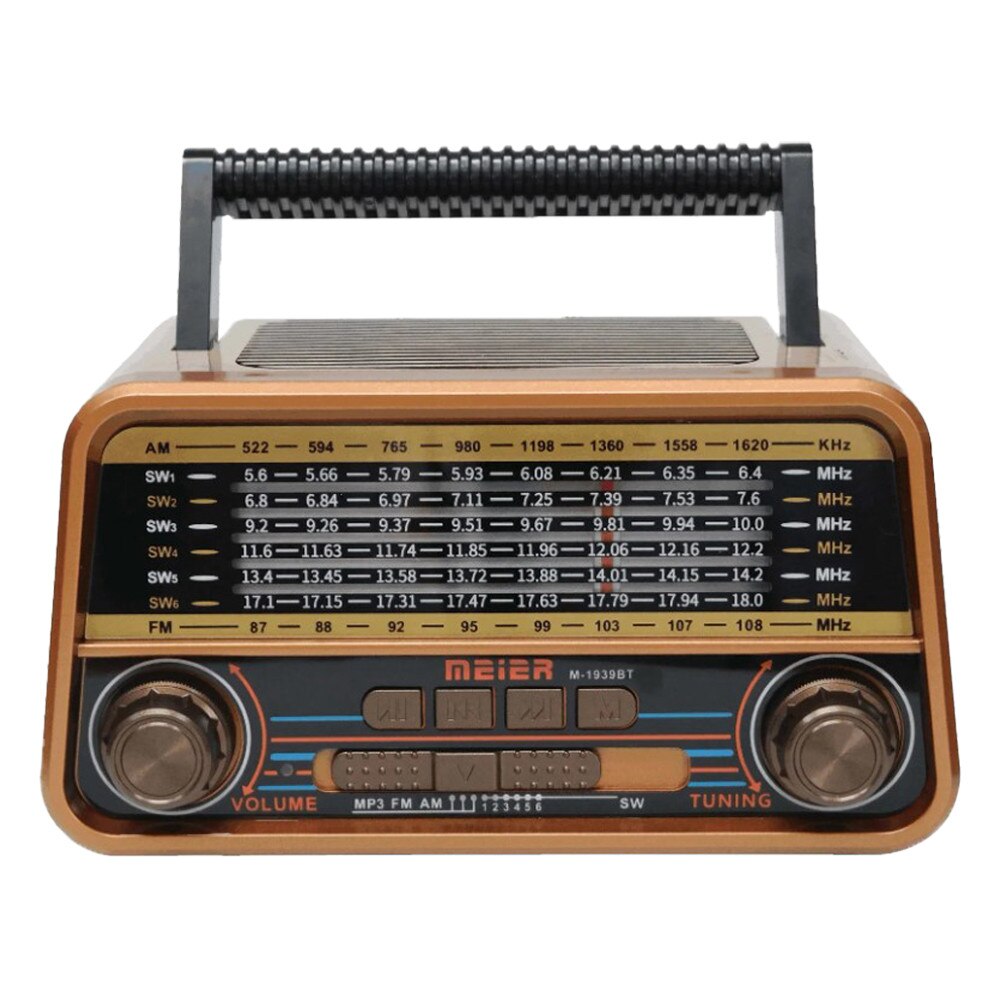 Radio portabil, Meier, MP3, Bluetooth, Auriu - eMAG.ro