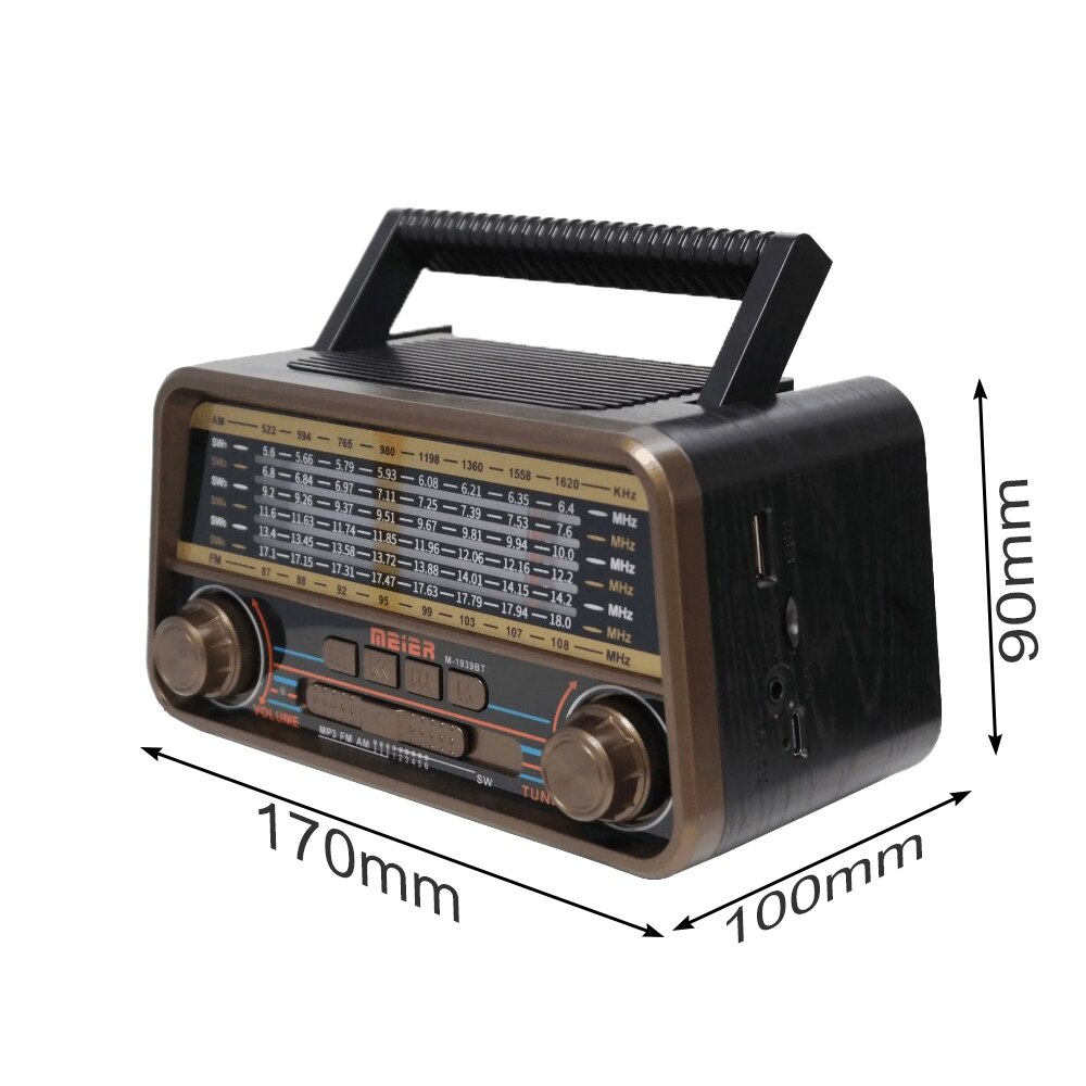 Radio portabil, Meier, MP3, Bluetooth, Auriu - eMAG.ro