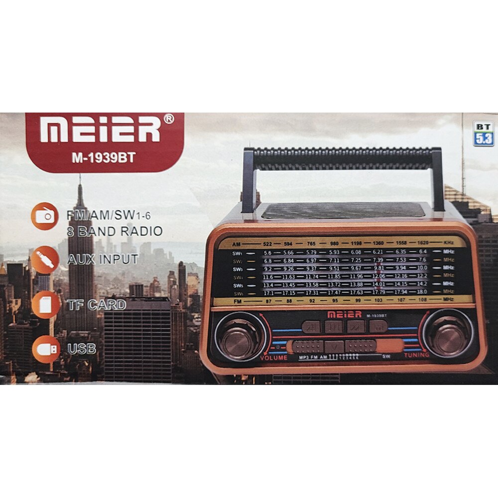 Radio portabil, Meier, MP3, Bluetooth, Auriu - eMAG.ro