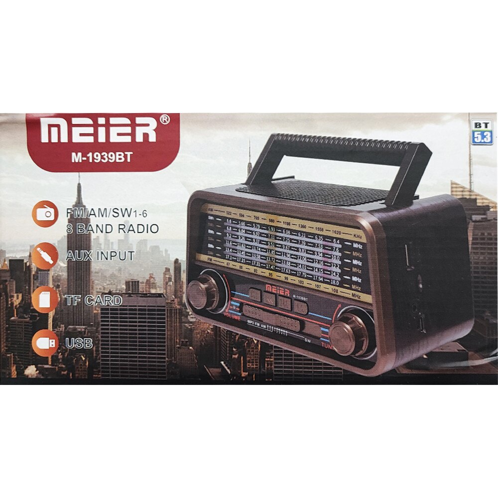 Radio portabil, Meier, Mp3, Bluetooth, Maro - eMAG.ro