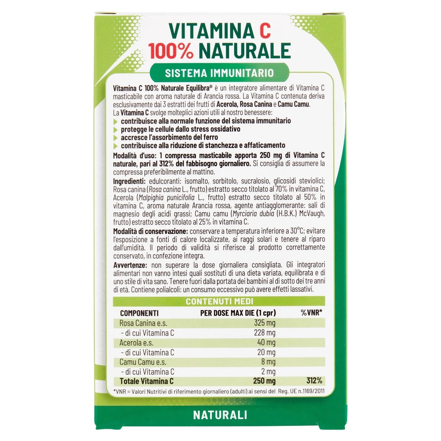 Vitamina C Naturala, cu Extracte din Fructe, Equilibra, 30 comprimate ...