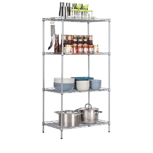 Raft Uptyia, 4 nivele, reglabil, capacitate 200kg, argintiu ...