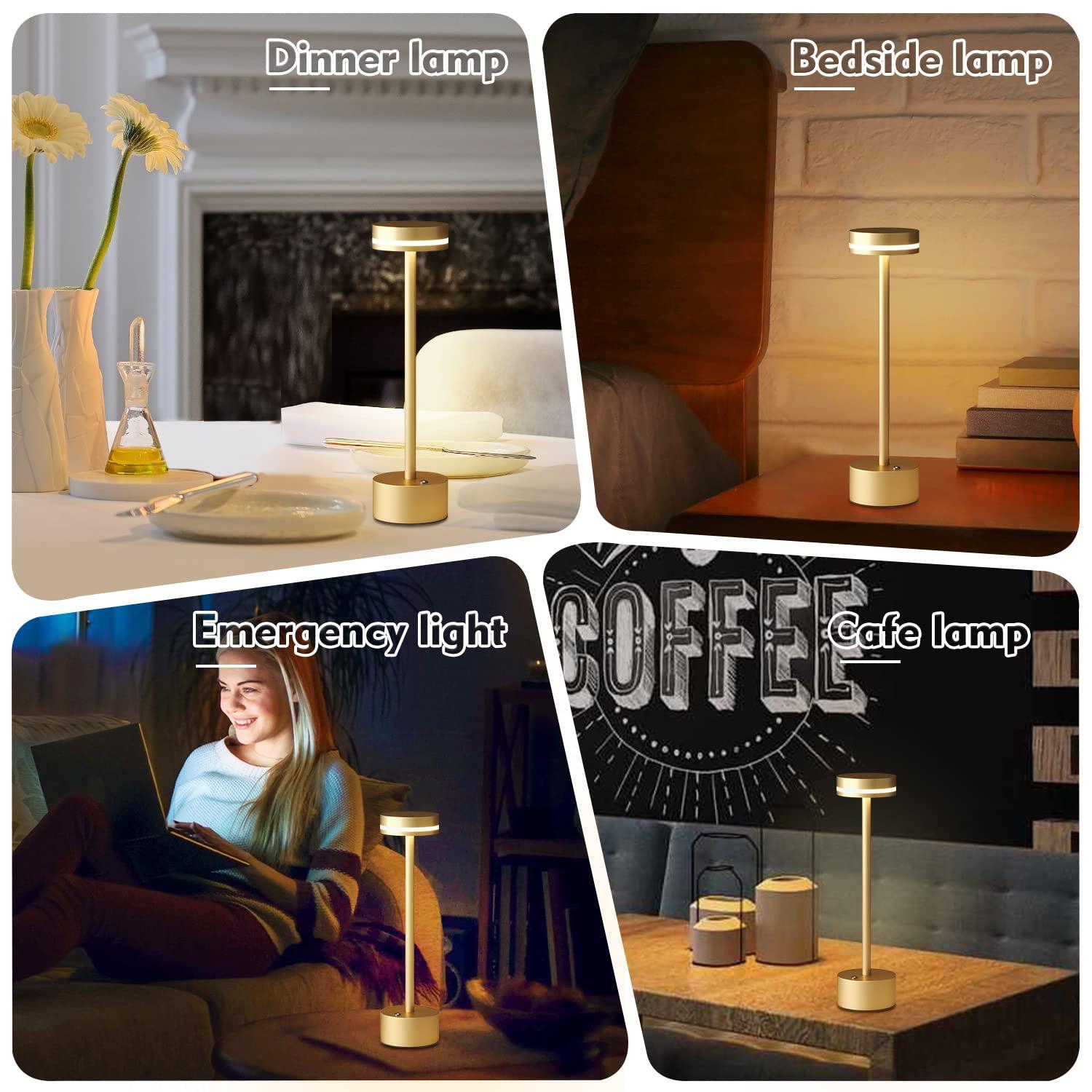 Veioza portabila cu atingere, 3 niveluri de luminozitate, incarcare USB ...