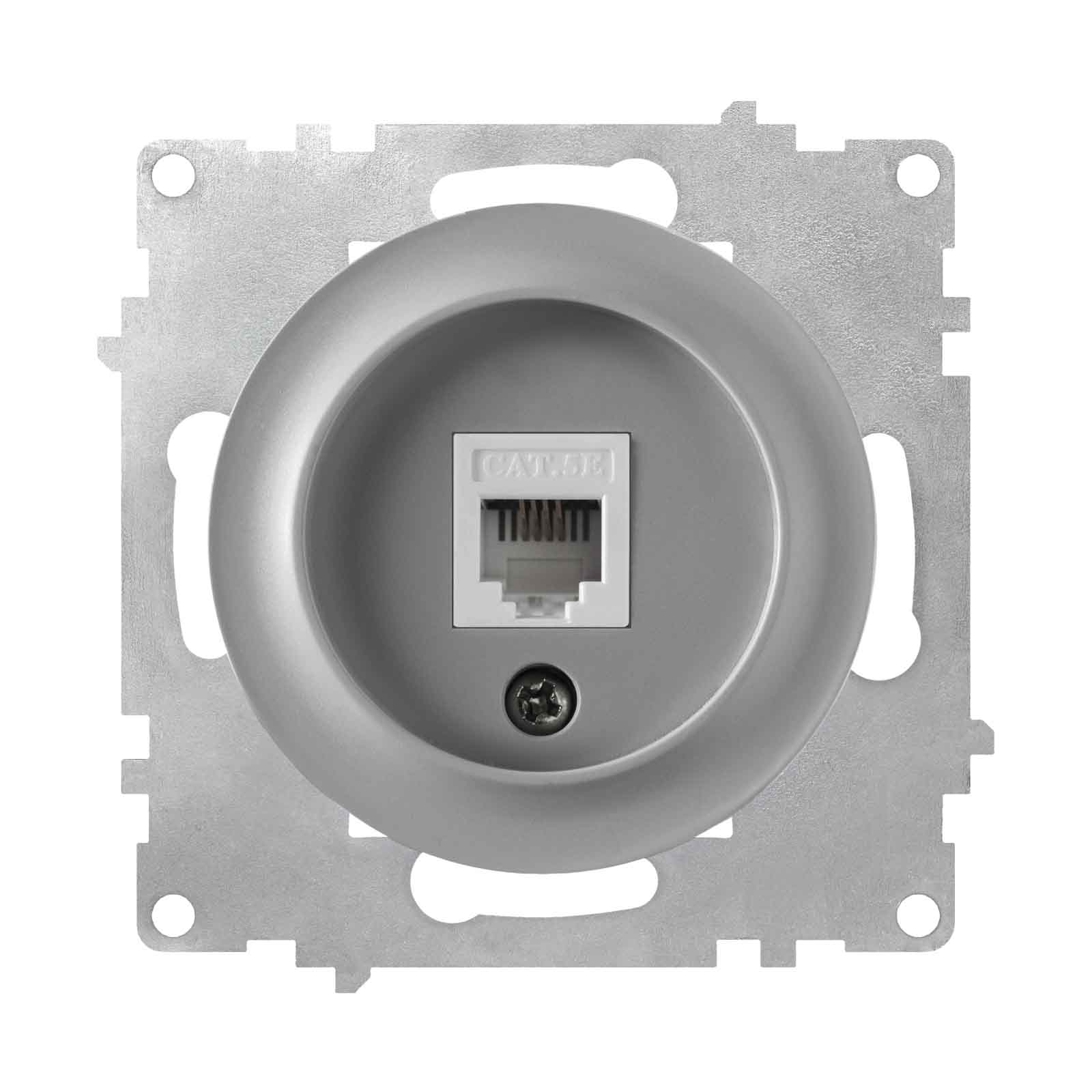 Priza date RJ45 UTP, fara rama, OneKeyElectro Florence, gri concept ...