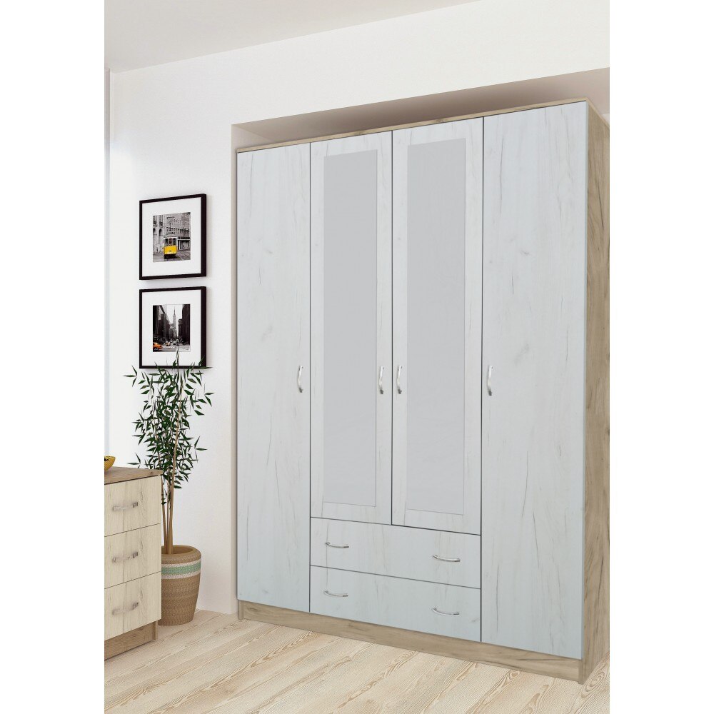 Dulap Garmonia 4U, 160x50x220 cm, stejar k001+k002 - eMAG.ro