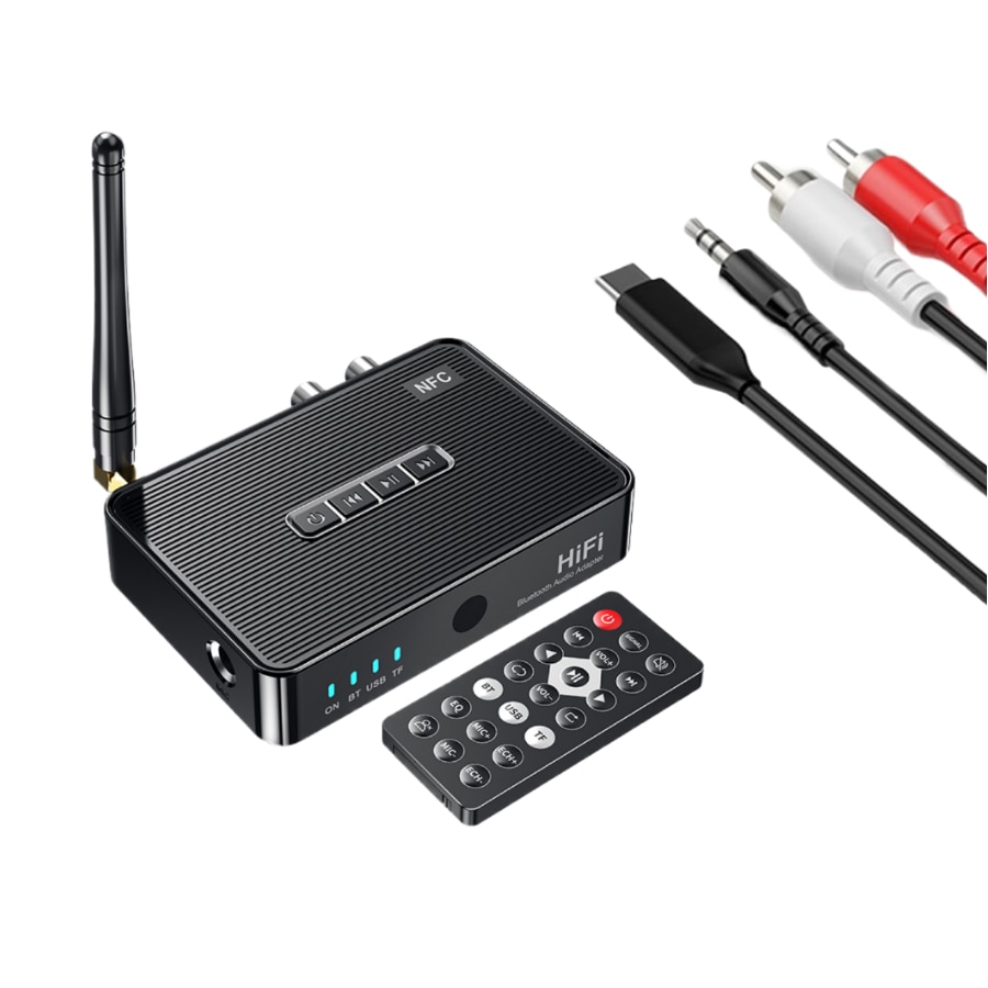 Adaptor audio Bluetooth AdyMel®, Suport SD card si USB, cu Acumulator ...