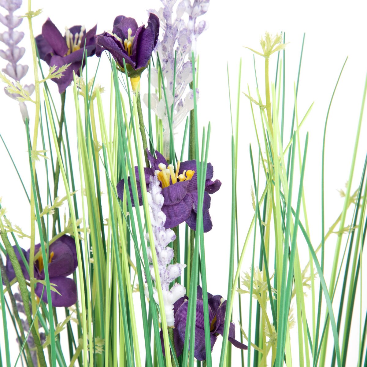 Planta artificiala Iarba POLLY cu flori mov 55 cm HOMLA - eMAG.ro