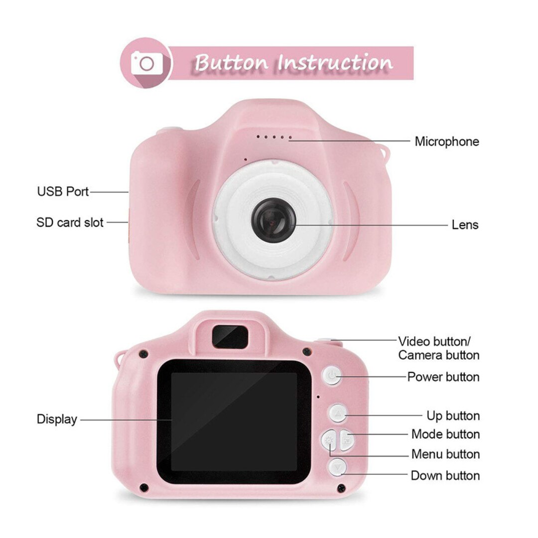 Camera foto interactiva copii full HD Selling Depot®, cu 4 jocuri ...
