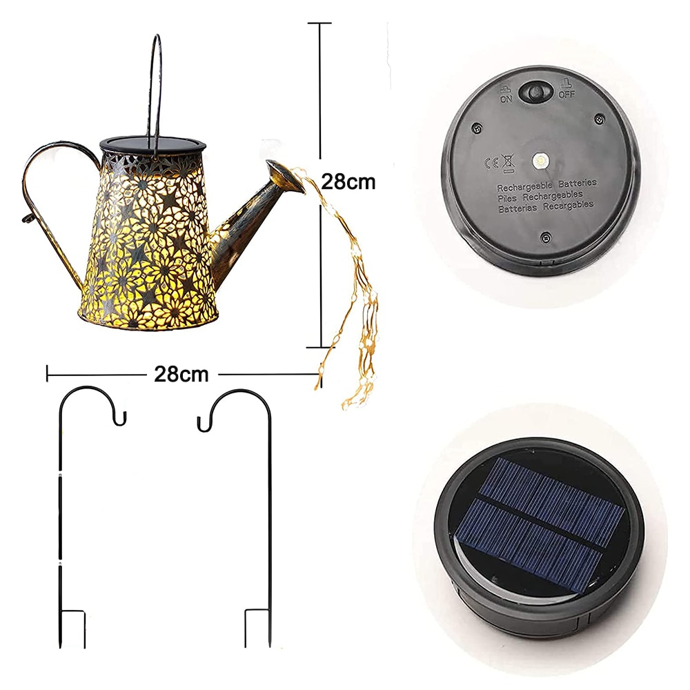 Lampa solara de gradina, decoratiune sub forma de stropitoare, metal ...