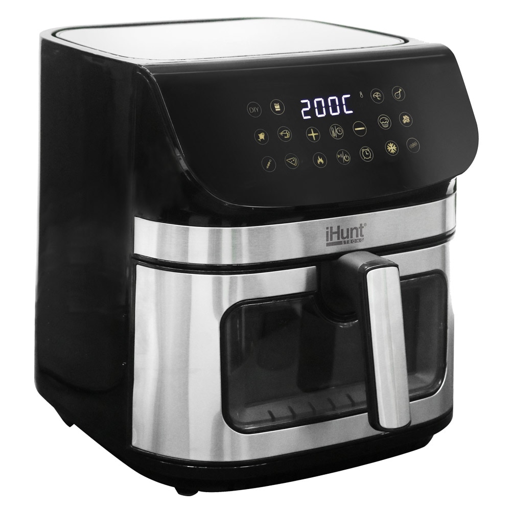 Légsütő, iHunt Bro Air Fryer Ultra, Űrtartalom 9 liter, Fiók átlátszó ...