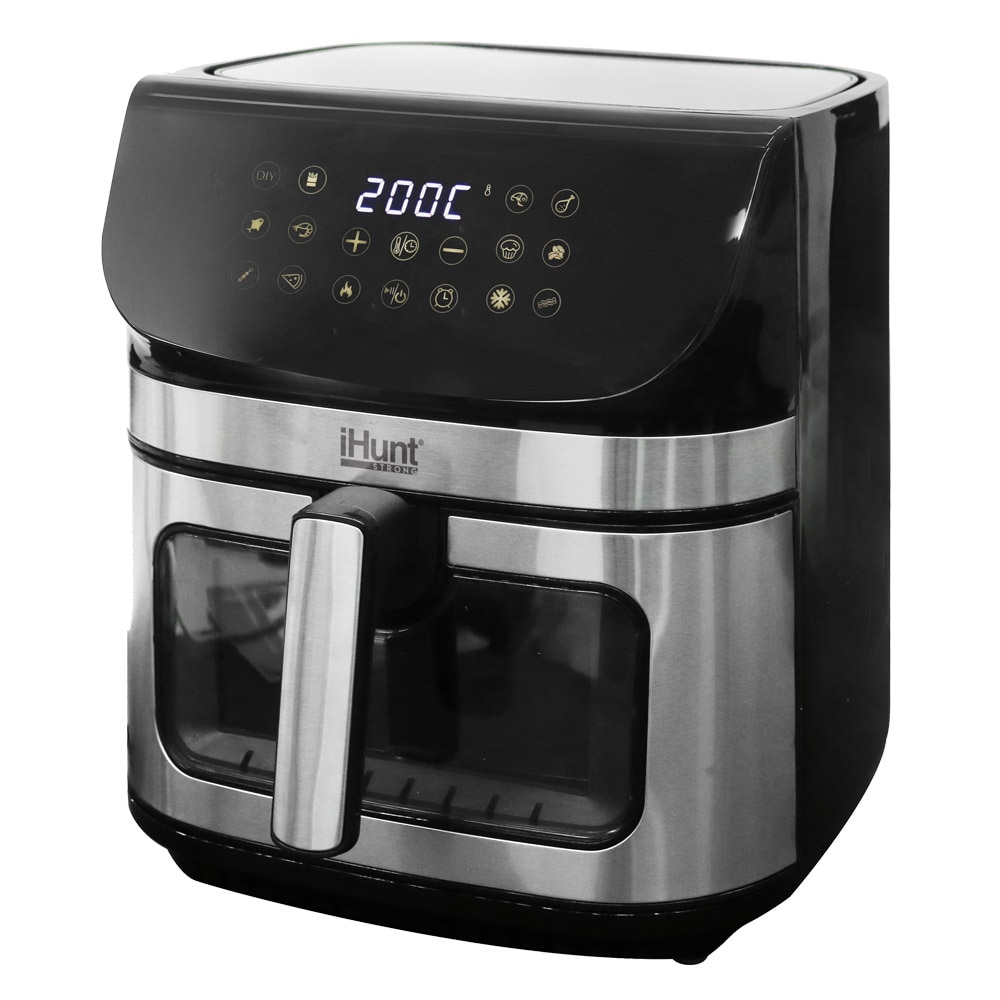 Légsütő, iHunt Bro Air Fryer Ultra, Űrtartalom 9 liter, Fiók átlátszó ...