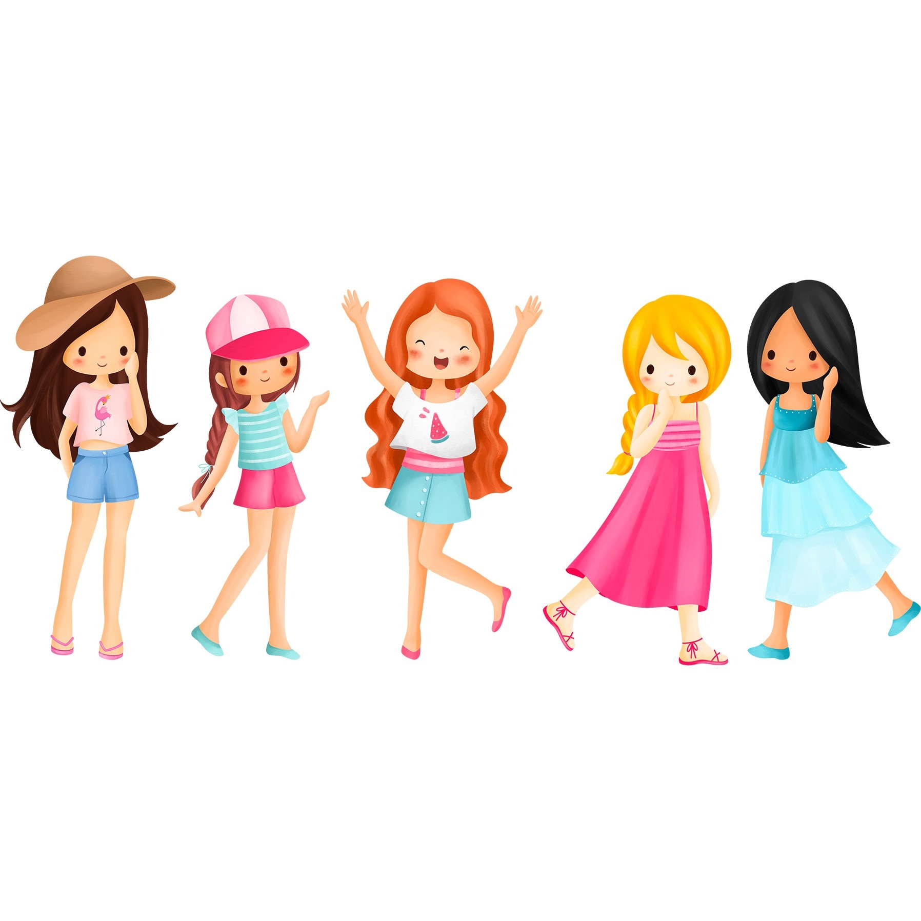 Sticker decorativ, Fete Dragute, 12570ST - eMAG.ro