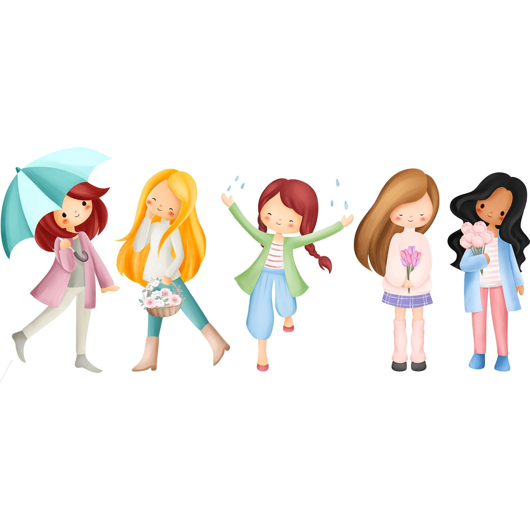 Sticker decorativ, Fete Dragute, 12571ST-1 - eMAG.ro