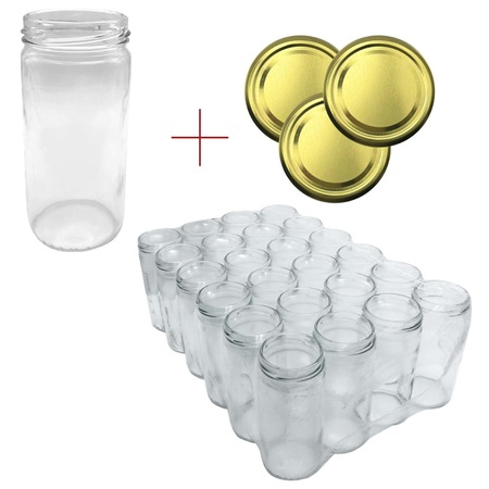 Set borcane din sticla 260 ml. Coloana cu suruburi cu capace, Danros ...