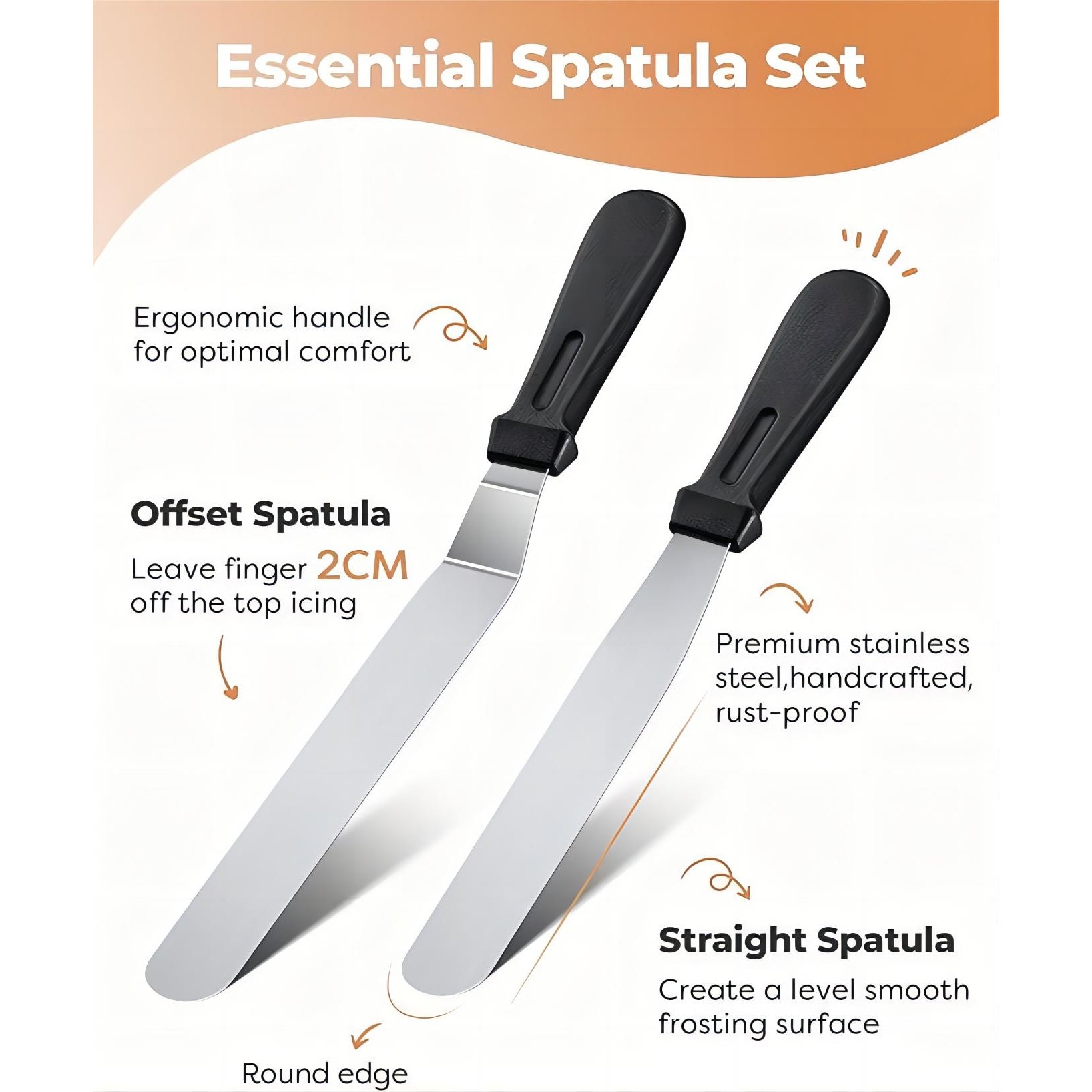 Set 6 Accesorii Ornare Prajituri, Platou Rotativ, spatula si razuitor ...