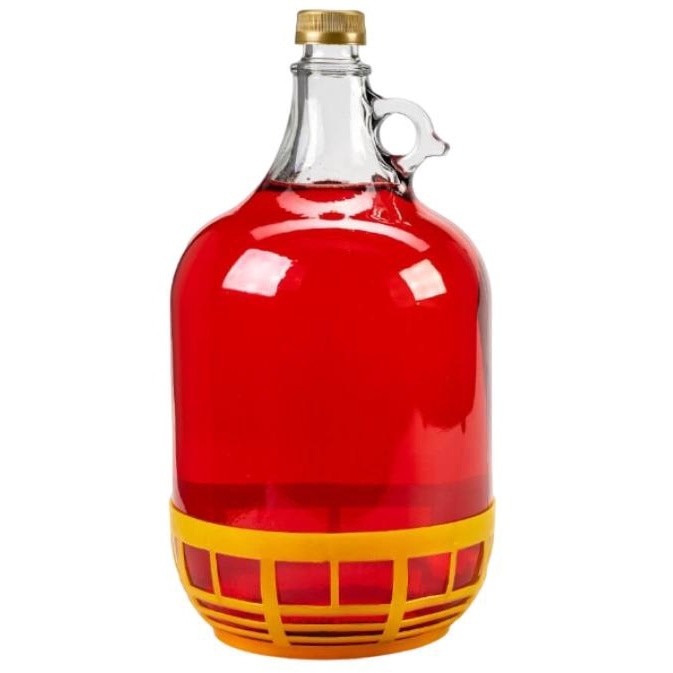 Damigeana cu capac si cos, Sticla, Transparent, 5L - eMAG.ro