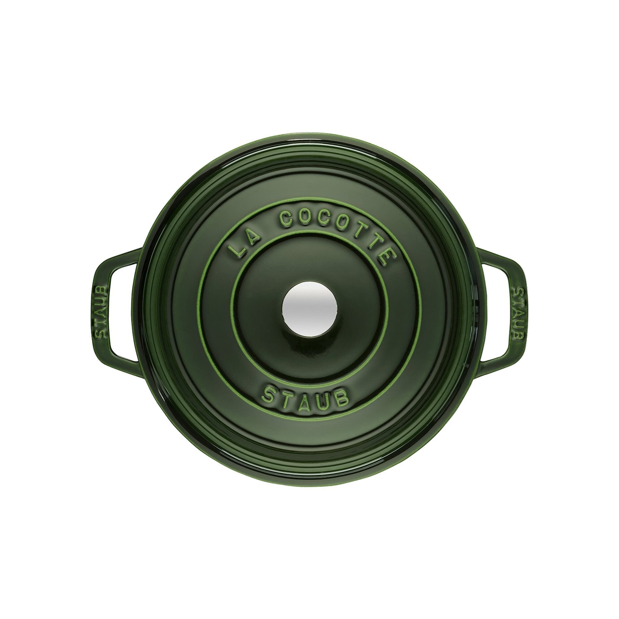 Oala din fonta Staub, rotunda, 2.2 l, verde - eMAG.ro