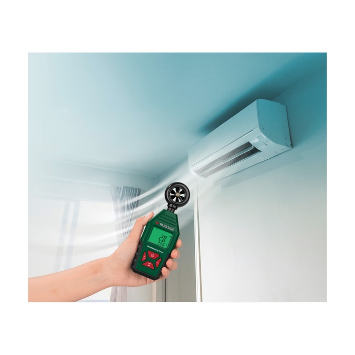Anemometru digital Parkside PWM B2, pentru masurarea digitala a vitezei ...